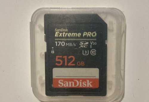 Карта памяти sandisk extreme pro 512 gb sdxc