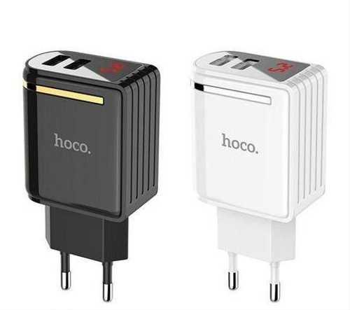 USB - розетка 5В 2100mA Hoco C39A (отображает ток