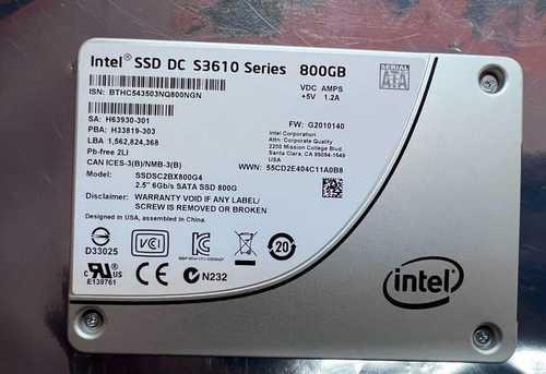 Серверные диски SSD Intel S3610 800gb