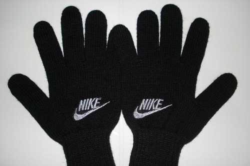 Перчатки вязаные с вышитым логотипом Nike