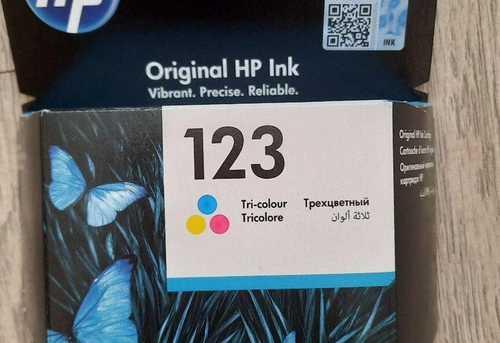 Картридж hp 123 цветной