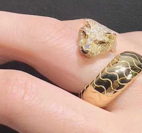 Кольцо Cartier Panthere de Cartier желтое золото 158 бр. 2.0710 ct