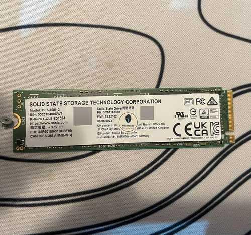 Ssd model ssstc CL5-8D 512gb