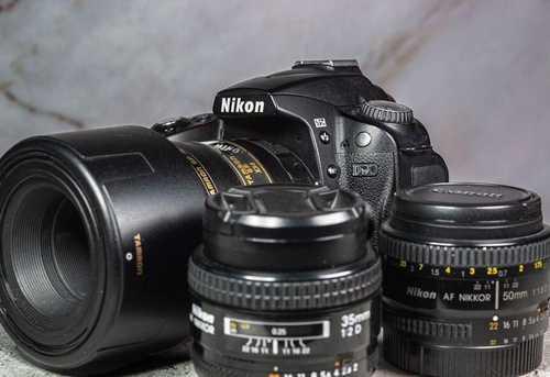 Фотоаппарат nikon d90 с тремя обьективами