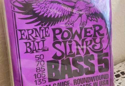 Струны Ernie Ball Power Slinky 5-string 50-135