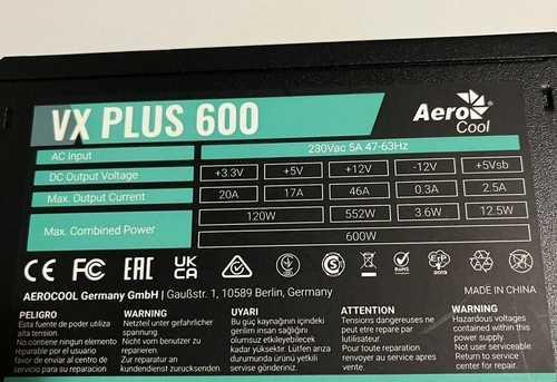 Бп aerocool vx plus 600