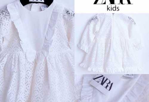 Платье Zara «белый бантик»