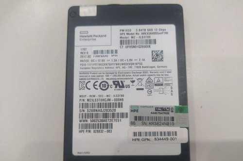 SSD диск HP 3.84 Tb SAS 12G SFF