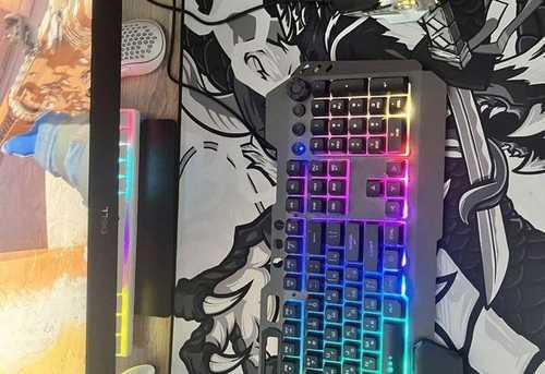 Игровая клавиатура с подсветкой RGB, мышь игровая
