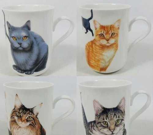 Бокал чашка кружка фарфор кот кошка символ