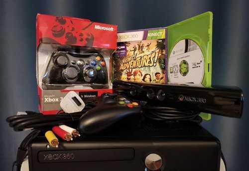 Xbox 360S 500 Gb с Kinect и играми