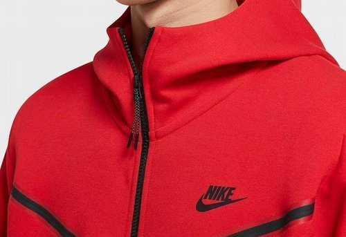 Худи Nike tech fleece красное