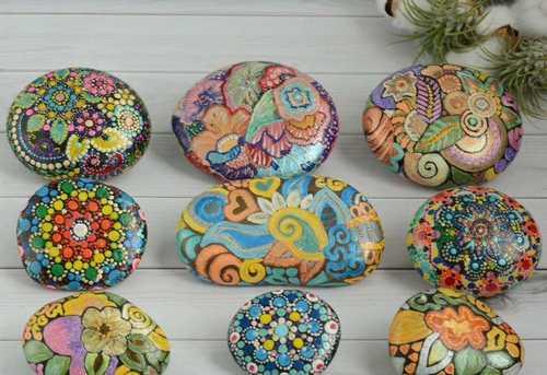 Декоративные камни с Черного моря, Ручная роспись