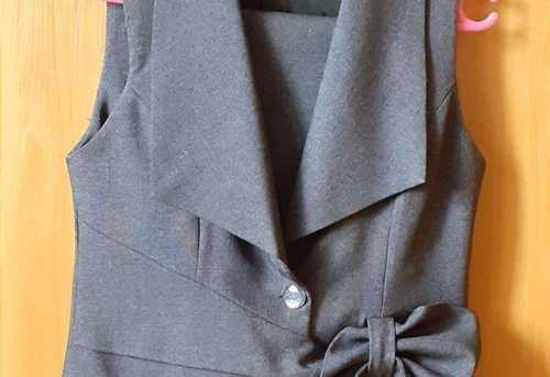 Стильный костюм для девушки р.44-46, серый