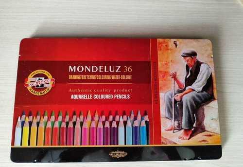 Набор акварельных карандашей "Mondeluz" 36 цветов