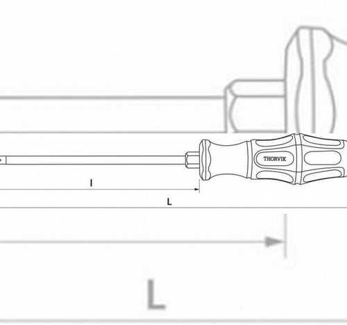 Thorvik sdpg215 Отвертка стержневая ударная крестовая, PH2x150 мм