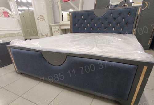 Кровать Луиза 160х200 мдф эмаль серый графит