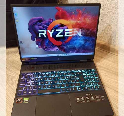 Топовый Nitro 16 Ryzen7 8845\16\512\RTX4060\165Hz