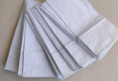 Бумажные пакеты без ручек 12*25 см, белые, 186 шт
