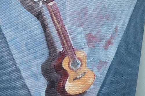 Гитара картина маслом на холсте