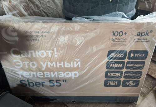 Умный Телевизор Sber 55 дюйм 139 см 4K Безрамочный