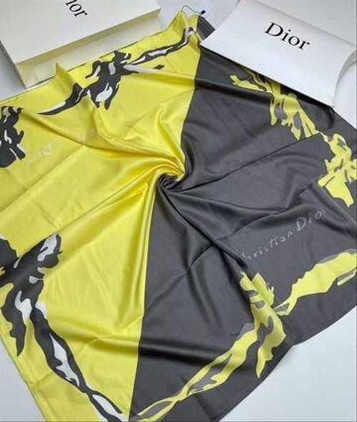 Платок шелковый Christian Dior Yell шаль, палантин