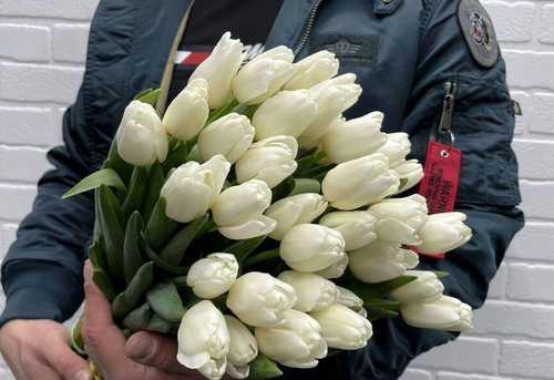 Белые тюльпаны оптом на 8 марта