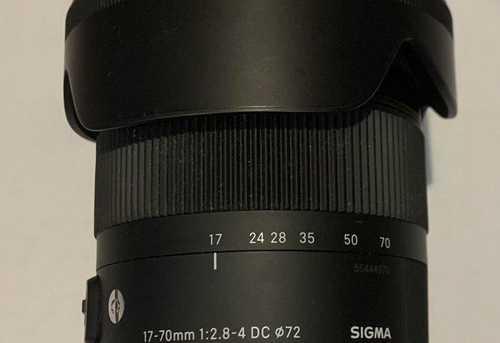 Объектив Sigma 17-70mm 2.8-4 DC Contemporary Новый