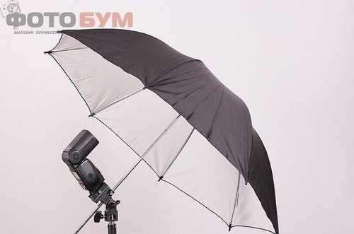 Зонт черно-белый fujimi 84 см