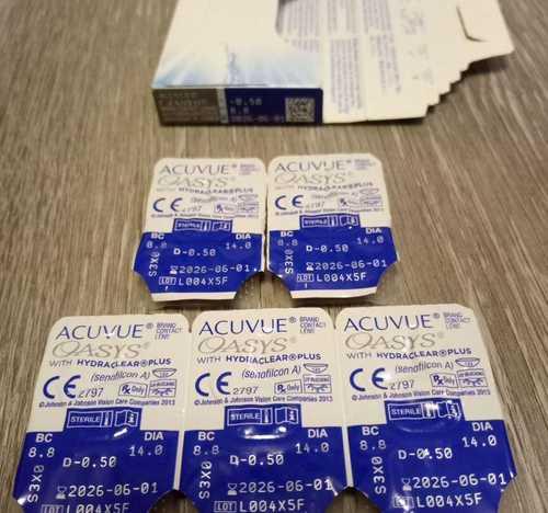 Линзы acuvue oasys -0.5 bc 8.8