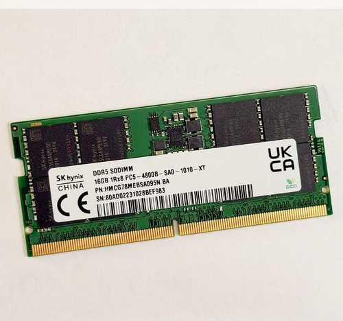 Оперативная память hynix DDR5 16GB sodimm 4800 нов