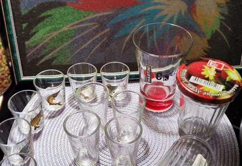 Рюмки, стаканы с крышкой, сапожки СССР