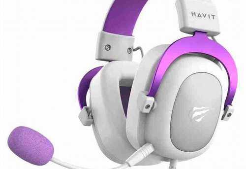 Проводные наушники Havit H2002d White + Purple