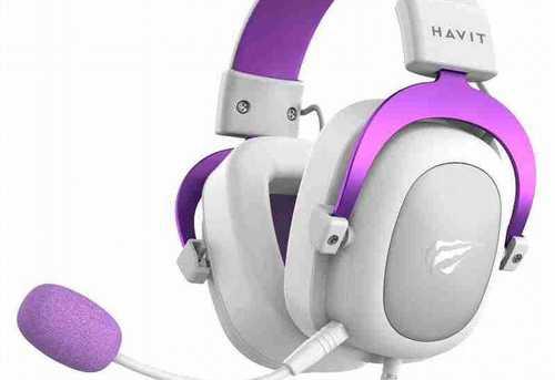 Проводные наушники Havit H2002d White + Purple