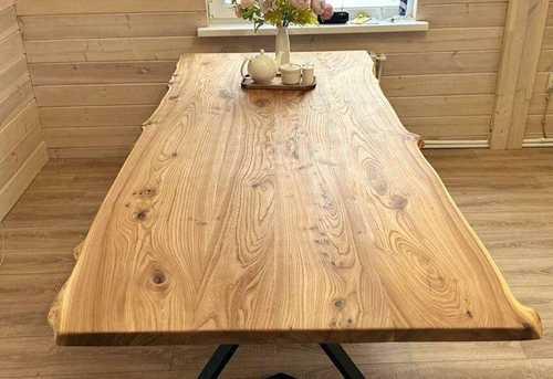 Обеденный стол из слэба дерева