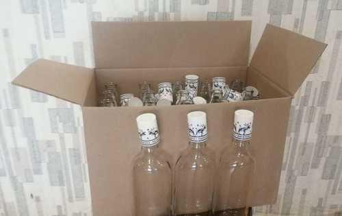 Стеклянные бутылки Фляга 0.5л с доставкой