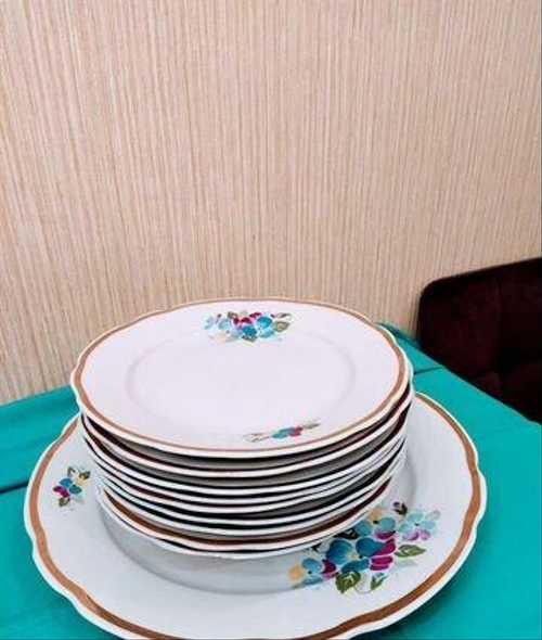 Набор больших тарелок Дулево из эпохи СССР 10шт