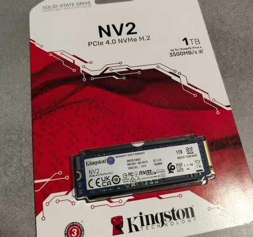 Новый Ssd m2 1Tb kingston nv2