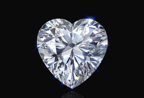 Муассанит Сердце (Heart) искусственный бриллиант