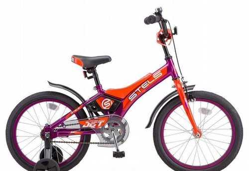 Велосипед 14" stels Jet (8.5" Фиолетовый/оранжевый