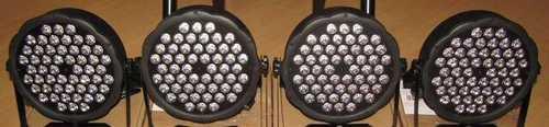Светомузыка Стробоскопы LED Par-54 4шт Mic DMX New