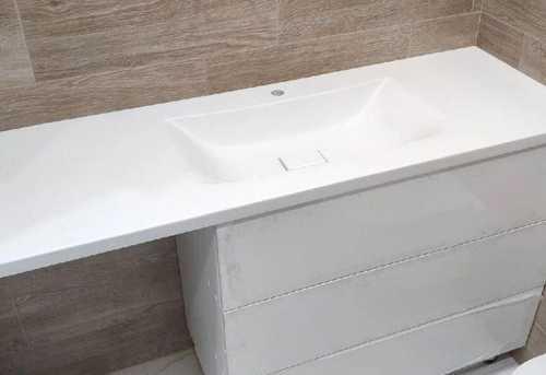Столешница в ванную из камня искусственного