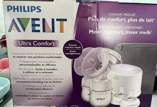 Молокоотсос двойной электрический philips avent