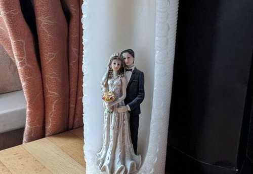 Свеча свадебная, интерьерная 30 см