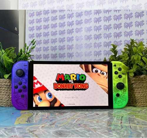 Прошитая Nintendo Switch oled Splatoon 3 Edition