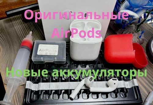 Airpods с новыми аккумуляторами в ушах и кейсе