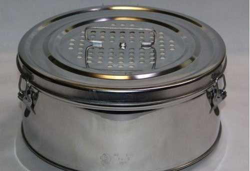 Коробка стерилизационная круглая с фильтрами кф12