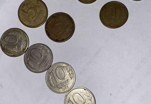 10 рублей бумажные СССР и монеты разных номеналов