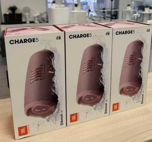 JBL Charge 5, 40 Вт, розовый