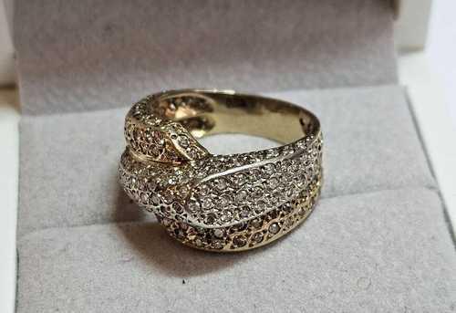 Золотое кольцо с бриллиантами 2 карата
